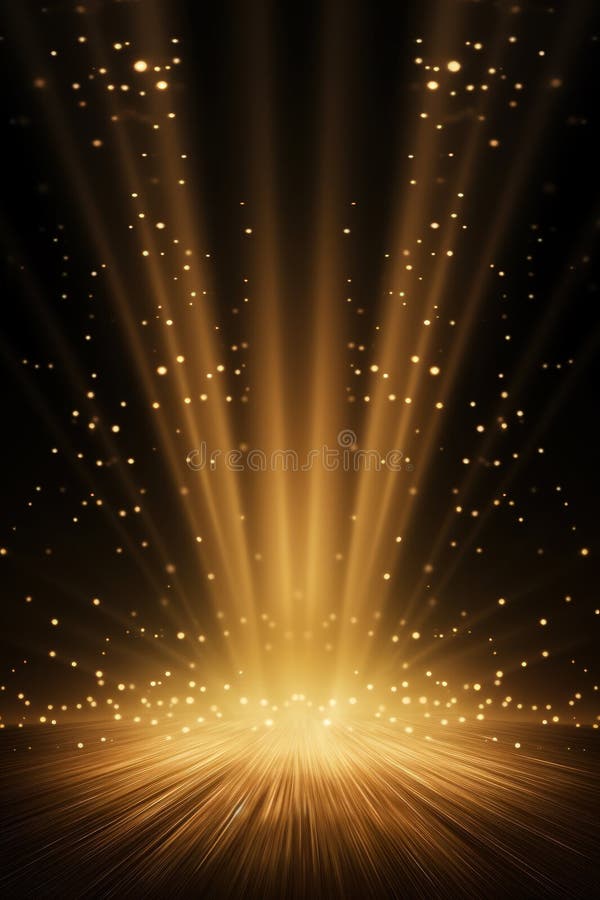 Spotlight with Shiny Light and Particles. Glow Backdrop Design of ...