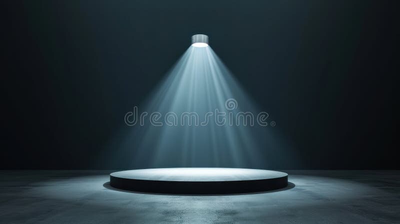 Spotlight Stage, Circular Platform Illuminated by Overhead Spotlight ...