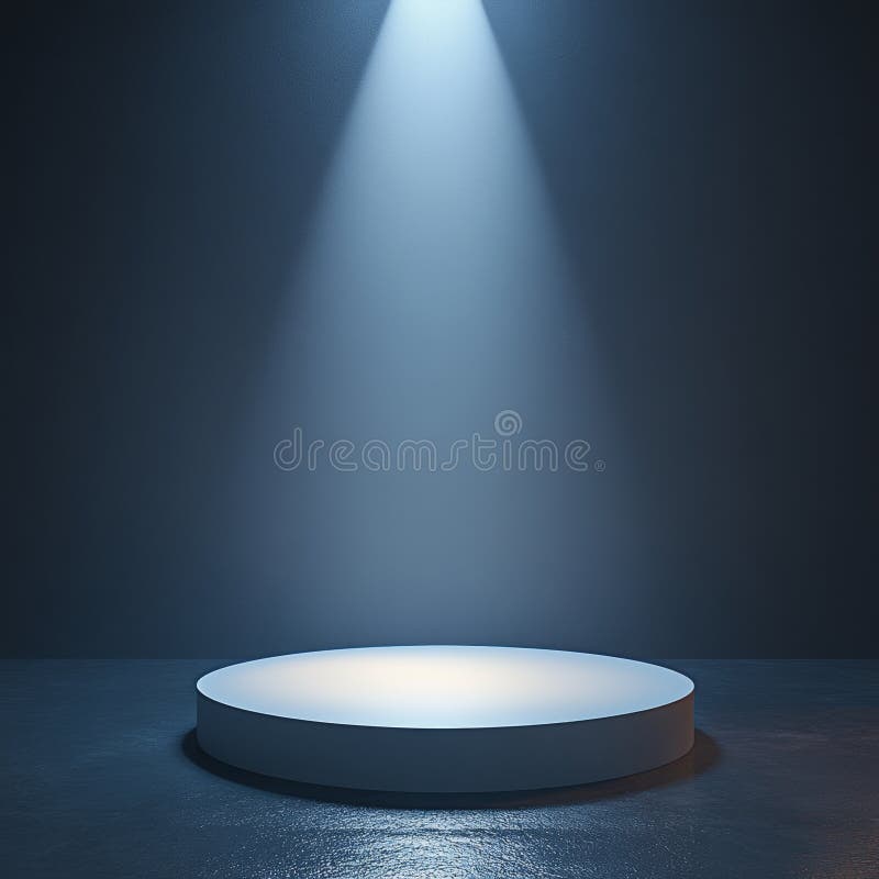 Spotlight on the Stage in the Dark Room. Vector Illustration Stock ...
