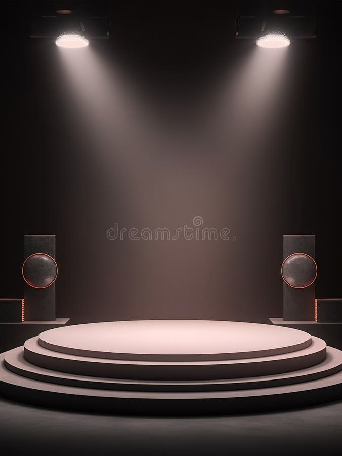 Spotlight on Stage with Spotlight. Stock Illustration - Illustration of ...