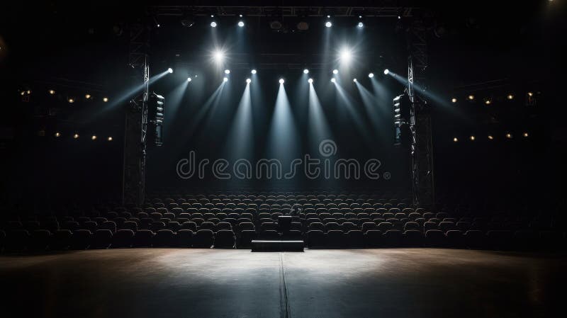 Spotlight on Stage. Generative Ai Stock Photo - Image of concert ...