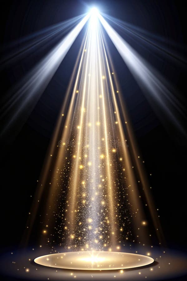 Spotlight on Stage with Particles Stock Illustration - Illustration of ...