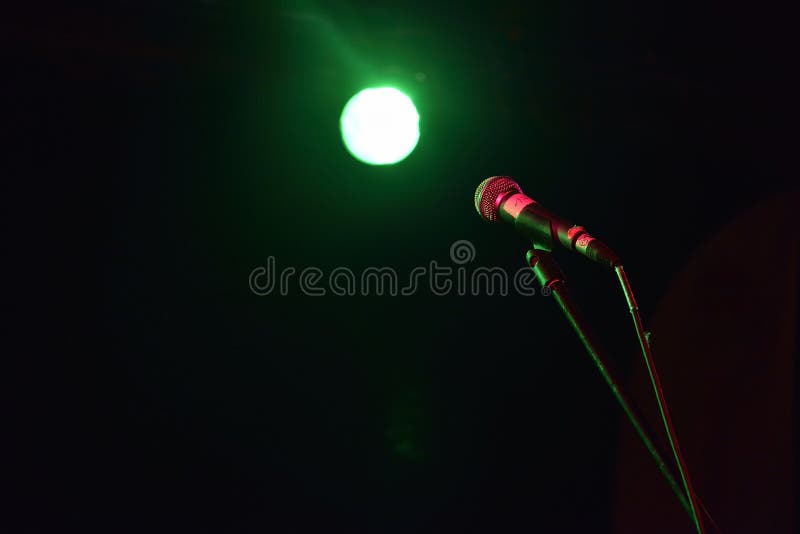 In the Spotlight stock image. Image of music, micro, announcement ...