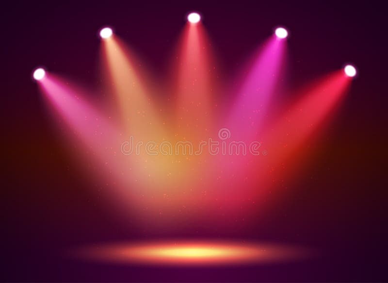 Spotlight on Stage for Your Design. Colorful Light Stock Vector ...