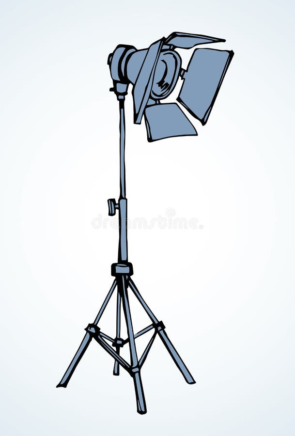 Tripod. Vector drawing stock vector. Illustration of cinematography ...