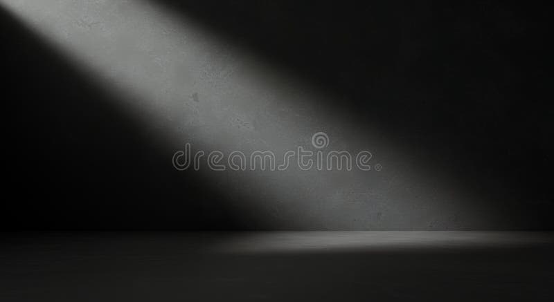 Spotlight Studio Dramatic Light and Shadow on Dark Gray Concrete Wall ...