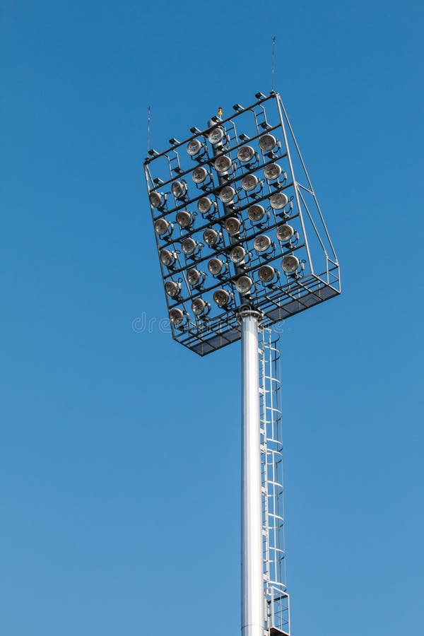 Spotlight tower stock photo. Image of stadium, white - 67731120