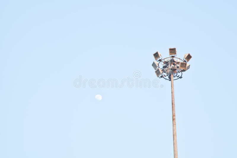 Spotlight traffic pole stock photo. Image of bright, spotlight - 50199854