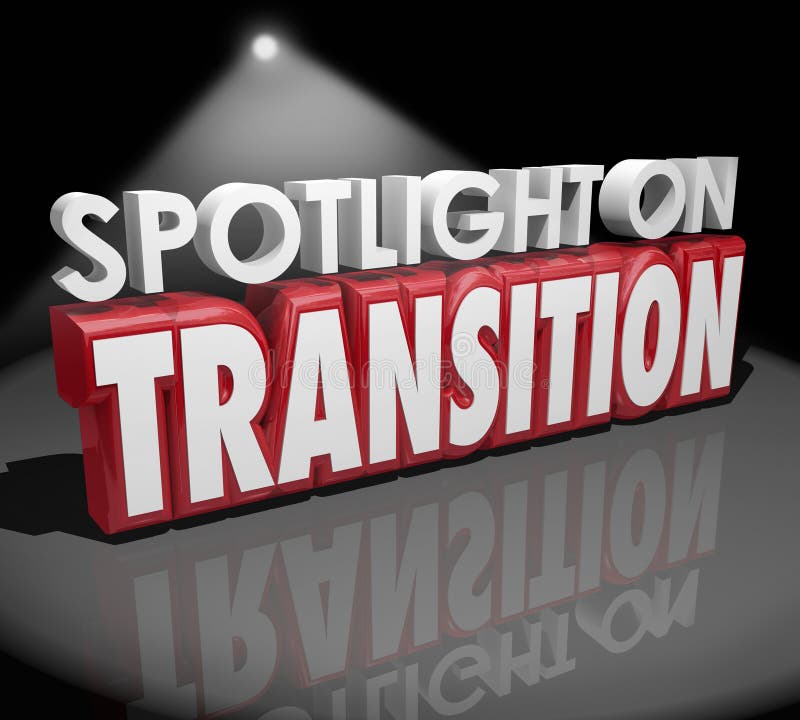 Spotlight on Transition Change Different Transformation 3d Words Stock ...