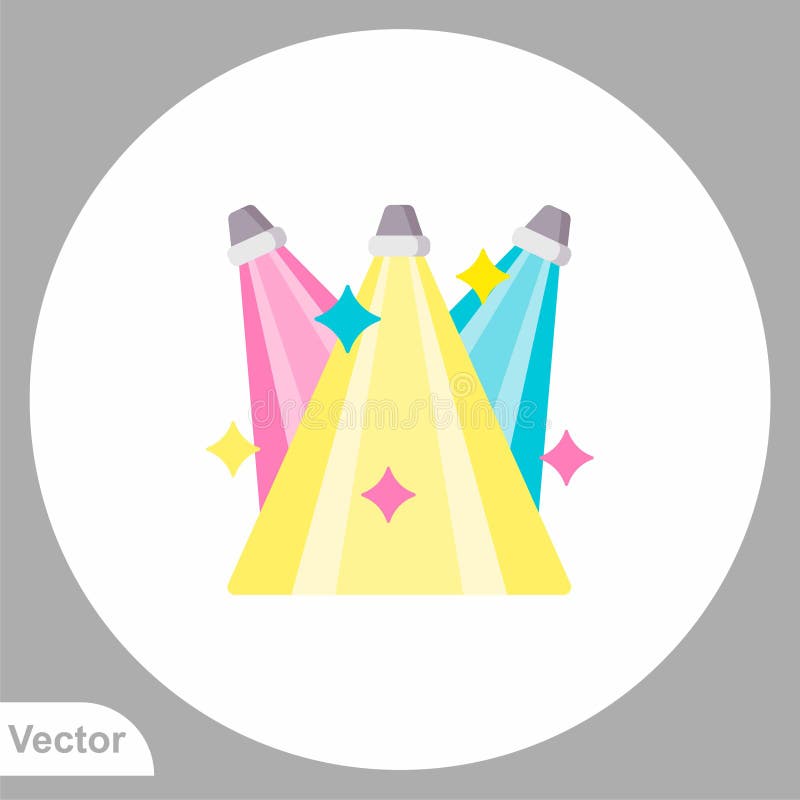 Spotlight Vector Icon Sign Symbol Stock Vector - Illustration of flat ...