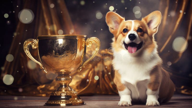 The Spotlight is on a Victorious Dog Stock Image - Image of winner ...
