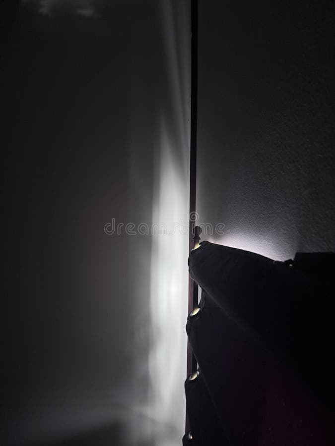 Spotlight on the Wall, Light and Shadow Stock Photo - Image of black ...