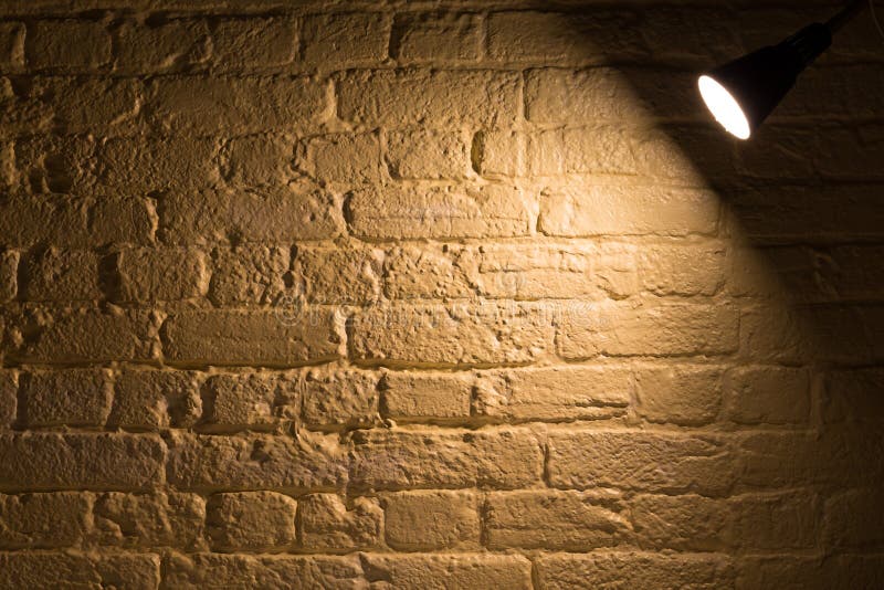 Spotlight on a wall stock image. Image of bright, spot - 46013953