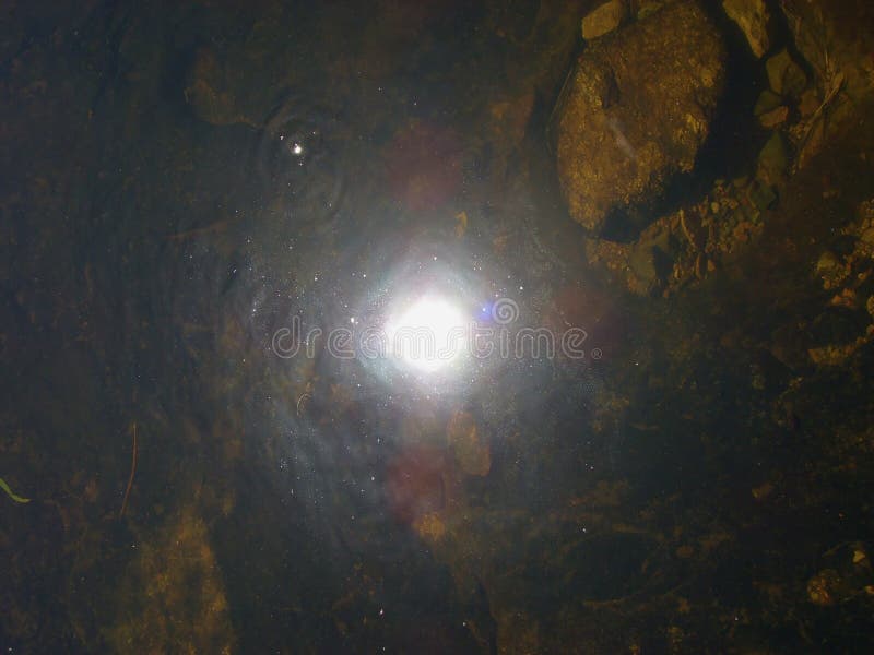 Spotlight in water stock photo. Image of design, reflected - 145931582