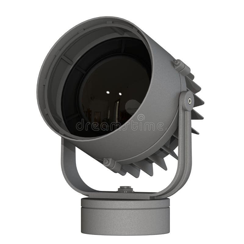 Spotlight on a White Background. Isolate. 3D Rendering of Excellent ...