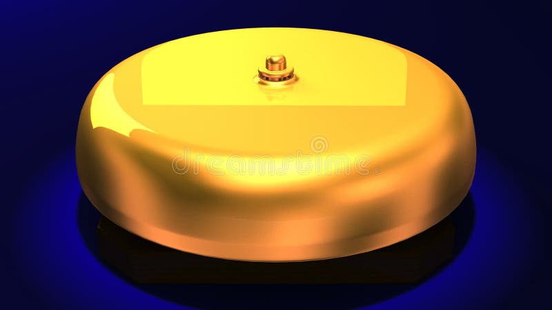 Spotlighted Boxing Bell on Blue Background Stock Footage - Video of ...