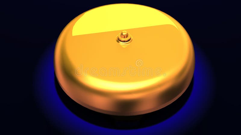 Spotlighted Boxing Bell on Blue Background Stock Footage - Video of ...