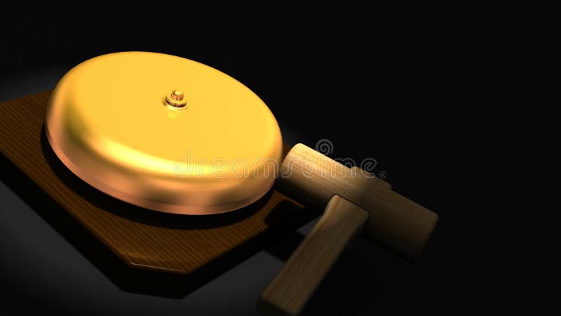 Spotlighted Repeating Boxing Bell on White Text Space Stock Video ...