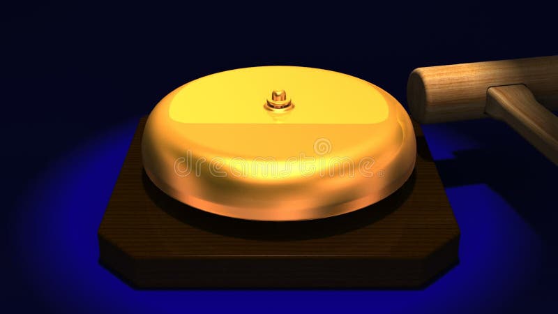 Spotlighted Repeating Boxing Bell on Blue Background Stock Footage ...