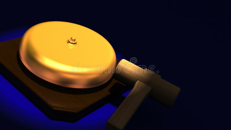 Spotlighted Repeating Boxing Bell on Blue Text Space Stock Video ...