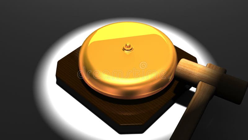 Spotlighted Repeating Boxing Bell on White Text Space Stock Video ...