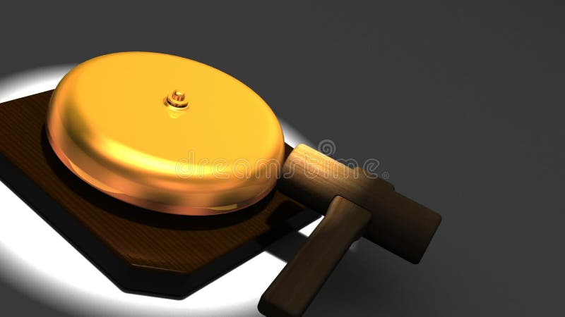 Spotlighted Repeating Boxing Bell on White Text Space Stock Video ...