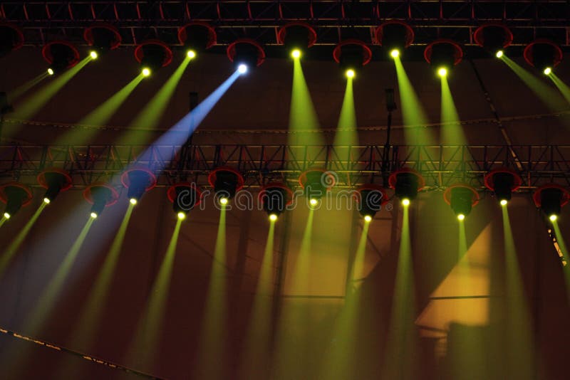 Spotlightings Shining Over Stage Stock Photo - Image of lighting ...