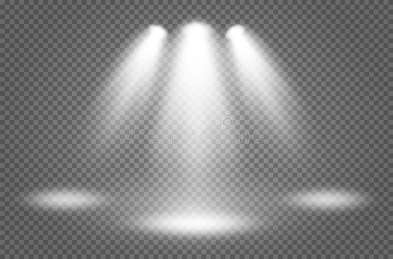 Illumination of the Stage with White Light of Lighting Fixtures on a ...