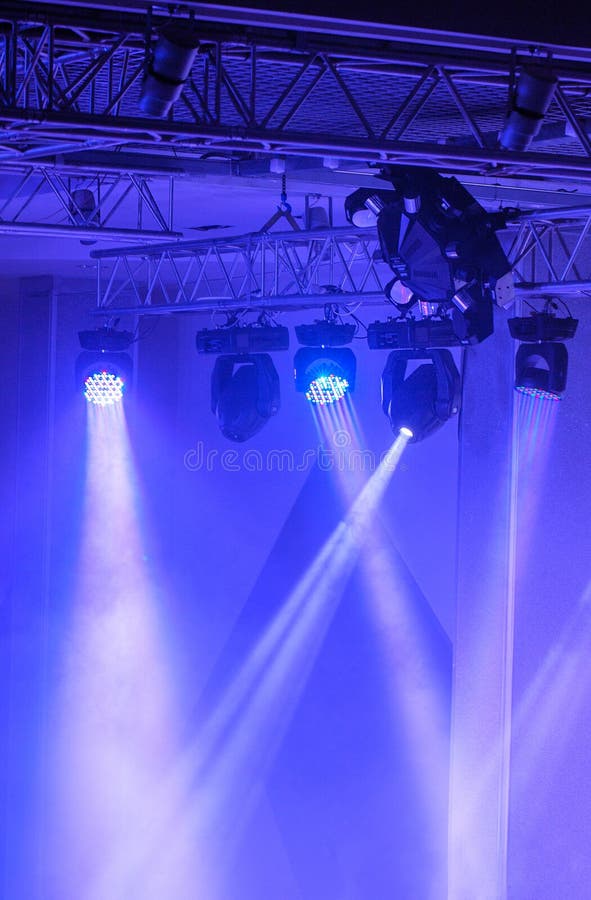 Spotlights and Laser Beams. Concert Light Stock Image - Image of glow ...