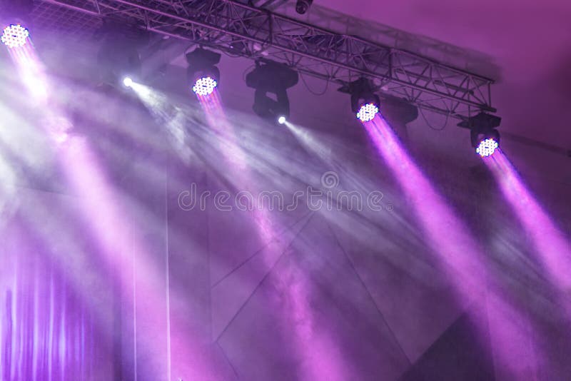 Spotlights and Laser Beams. Concert Light Stock Photo - Image of ...
