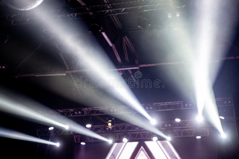 Spotlights and Laser Beams. Concert Light. Stage Lights. Soffits Stock ...
