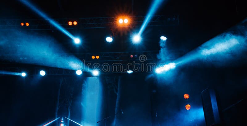 Spotlights and Laser Beams. Concert Light. Stage Lights Stock Photo ...