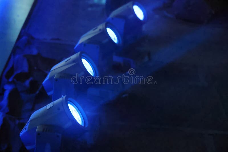Spotlights Lighting Fixtures on a Film Set Stock Image - Image of ...