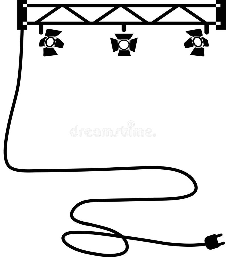 Spotlights Schematic Drawing Stock Illustrations – 1 Spotlights ...