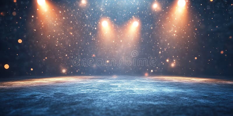Spotlights Shine on an Empty Stage Creating a Magical Atmosphere Filled ...
