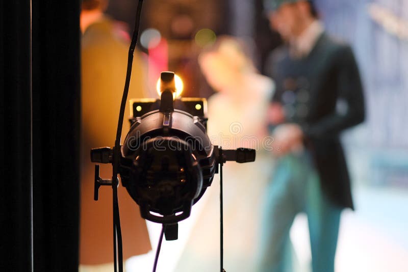 Spotlights stock image. Image of rehearsal, fabric, dance - 94232821