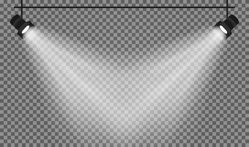 Spotlights for Stage Lighting. Transparent Light Rays, Glowing Light ...