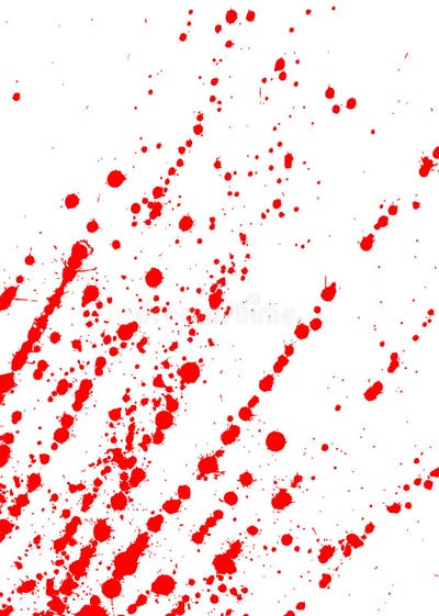 Spots of Blood, Red Blood Splashes on White Surface, Violence, Isolated ...