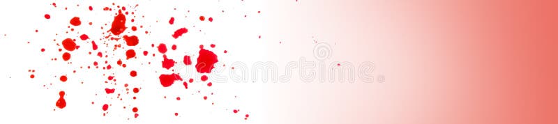 Spots of Blood. Red Blood Splatter and Drops Isolated on White ...