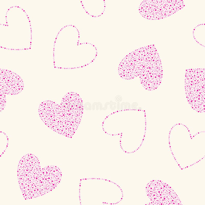 Dotted Seamless Pattern Hearts Stock Illustrations – 907 Dotted ...