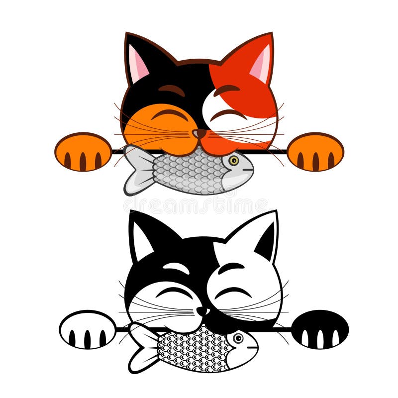 Spotted cat stock vector. Illustration of closeup, peeking - 161145276