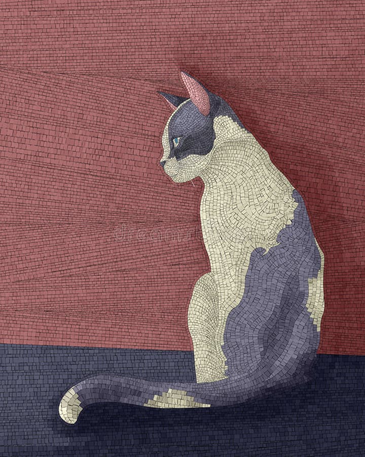 Spotted cat mosaic stock vector. Illustration of domestic - 271924464