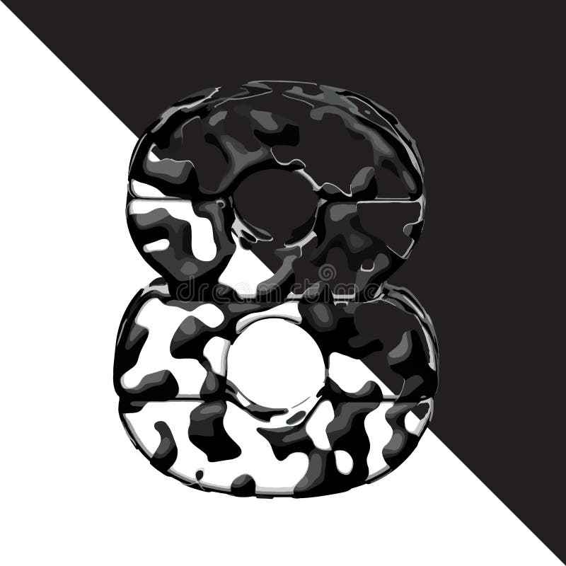 Spotted 3d Symbol with a Transparent Background. Number 8 Stock Vector ... Spotted 3d Symbol with a Transparent Background. Number 8 Stock Vector ...