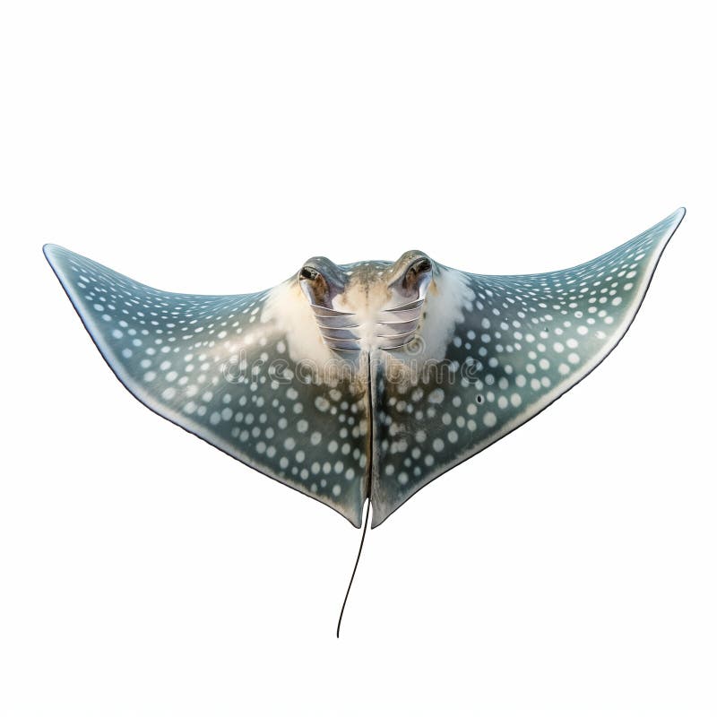 Spotted Eagle Ray with Wide Wingspan Gliding Gracefully in the Ocean ...