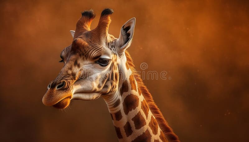 The Spotted Giraffe Standing in the Wilderness Area is Beautiful ...