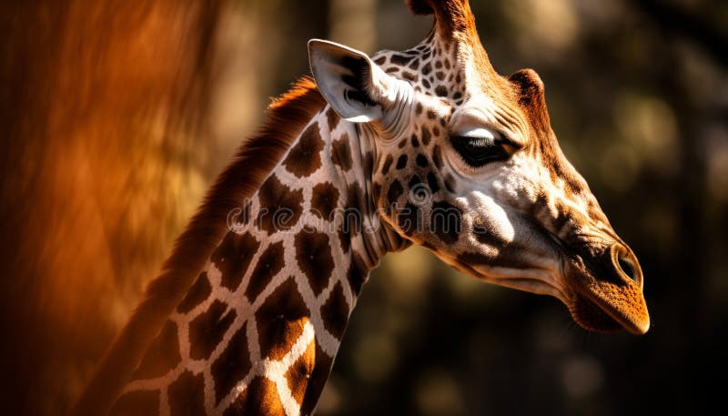 Spotted Giraffe in the Wilderness, Elegant and Endangered Beauty ...