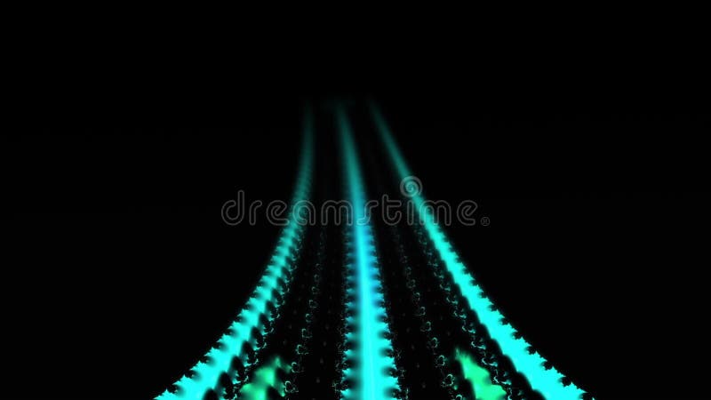 Spotted Line Flowing on Black Background. Speed, Big Data Loop Able ...