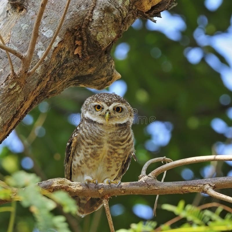 Spotted Owlet stock image. Image of tale, gloomy, owlet - 32814669
