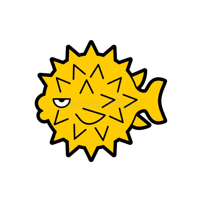 Spotted Puffer Pixel Art. 8 Bit Vector Illustration Stock Vector ...