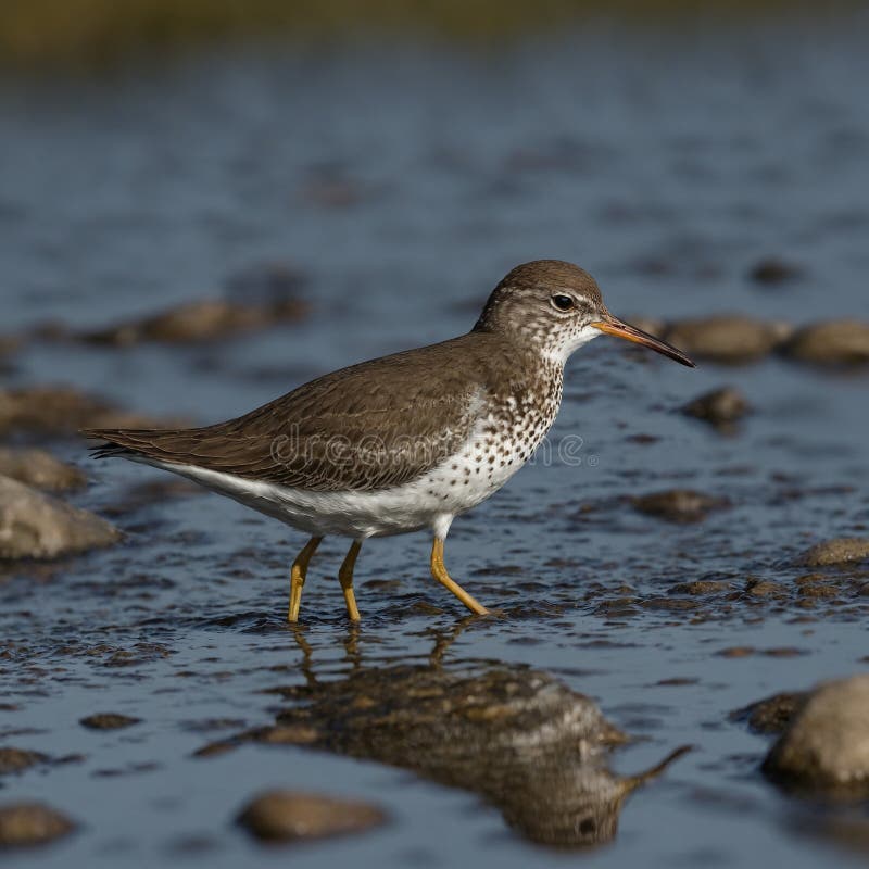The Spotted Sandpiper is a Small Plump Bird with a Distinct Spotted ...